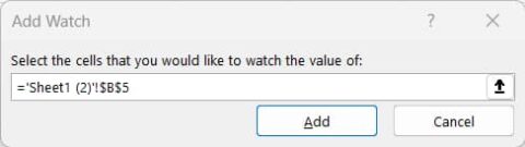How to use Watch Window in Excel